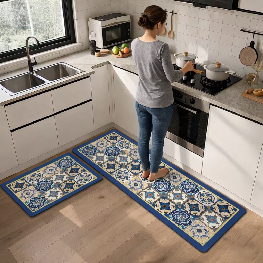 Premium L-Shape Anti-Slip Kitchen Mat